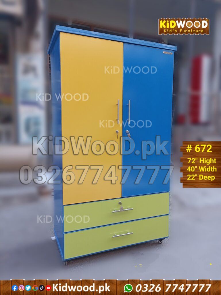 Multi Color Wardrobe 672 – Kid Wood
